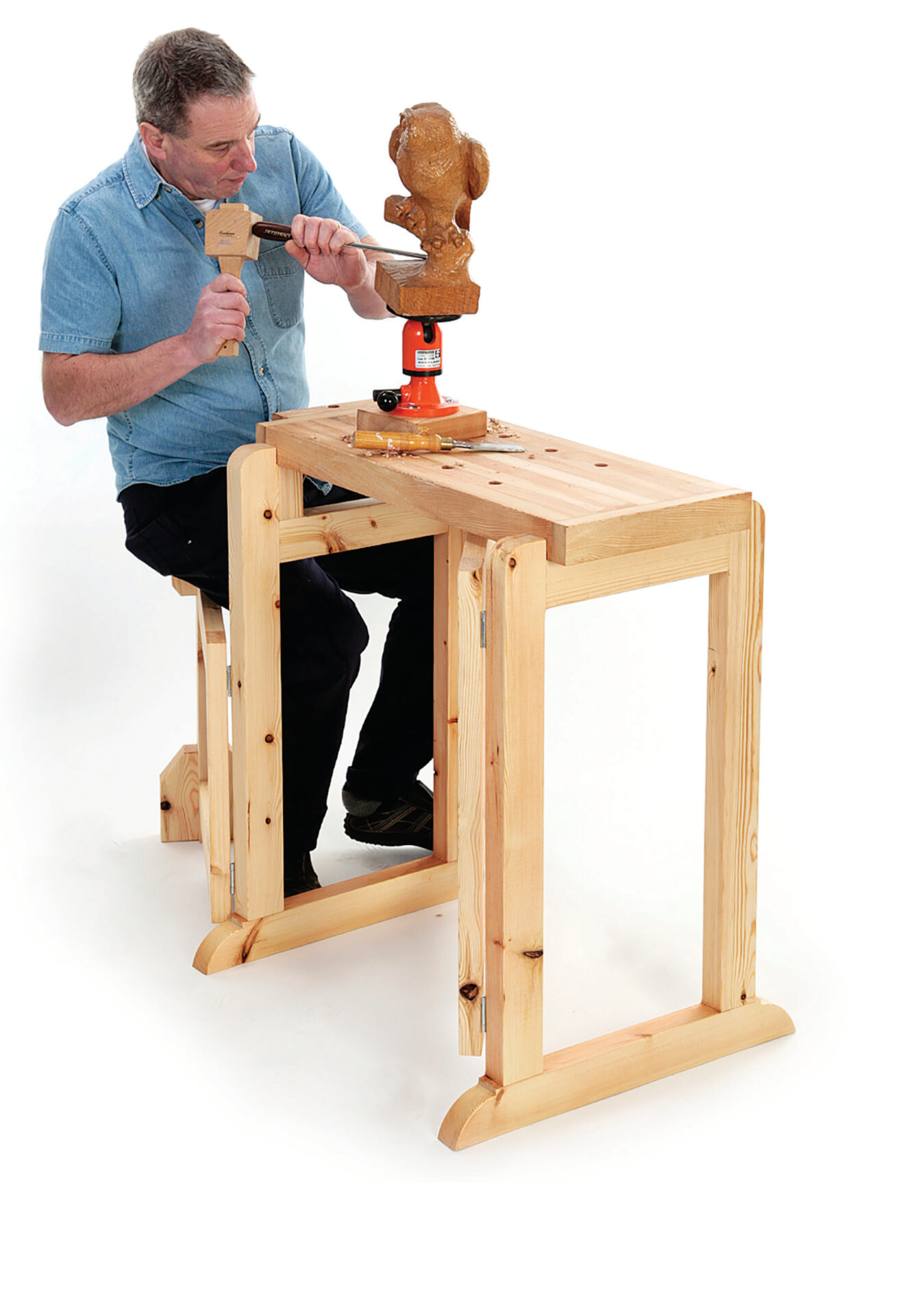 Compact Folding Bench Design for Small Workshops